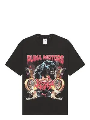 PUMA X A$ap Rocky Motors Tee In Black - Puma Black