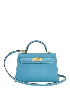 FWRD RENEW Hermes Kelly 20 Handbag - Bleu Jean