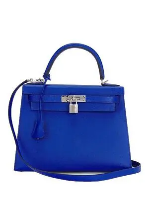 FWRD RENEW Hermes Epsom Kelly 28 Sellier Handbag - Bleu Electrique