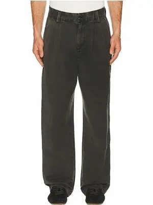 AGOLDE Slater Pleated Twill Trousers Gravel