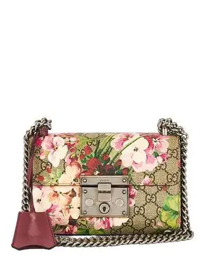 FWRD RENEW Gucci Gg Blooms Padlock Shoulder Bag - Beige