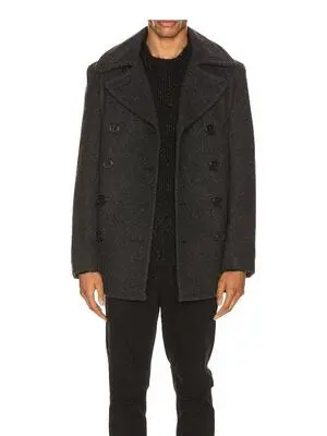 SCHOTT Slim Fit Peacoat - Dark Ox