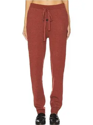 Fear Of God Waffle Fitted Sweatpant - Crimson