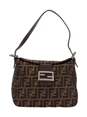 FWRD RENEW Fendi Zucca Mama Baguette Shoulder Bag - Brown