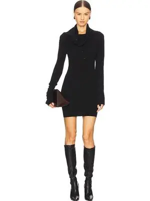 Attico Cashmere Mini Dress - Black