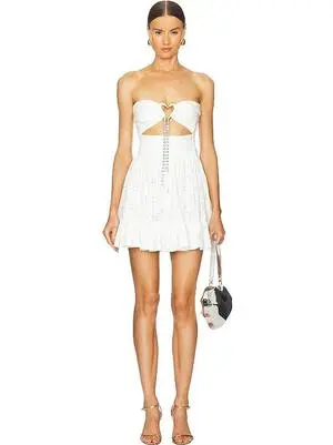 AREA Heart Mini Dress - Off White