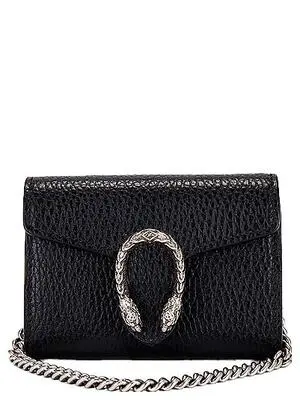 FWRD RENEW Gucci Dionysus Wallet On Chain - Black