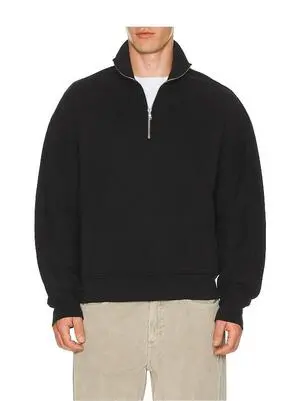 AGOLDE Idris Quarter Zip Sweater - Black