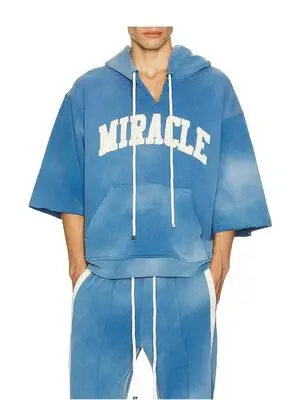 NAHMIAS Miracle Cut Off Hoodie - Worn Blue