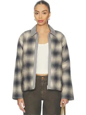 Rag & Bone Carrie Reversible Jacket - Grey Plaid