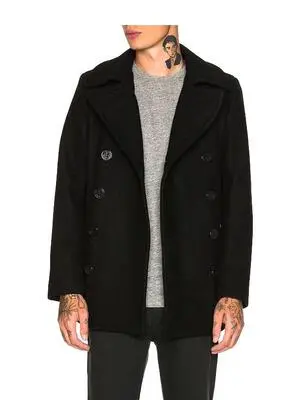 SCHOTT Slim Fit Peacoat - Navy