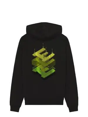 ETAI LA 3d Print Mechanical E Hoodie - Black