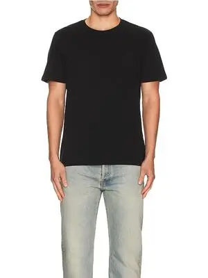 FRAME Duo Fold Tee In Black - Noir