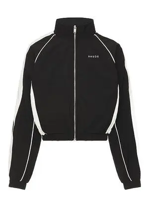 Rhude Ramona Piping Track Jacket Black & White