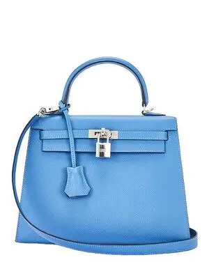 FWRD RENEW Hermes Epsom Kelly 25 Sellier Handbag - Azur