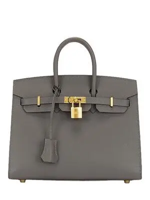 FWRD RENEW Hermes Epsom Birkin 25 Handbag - Gris Meyer