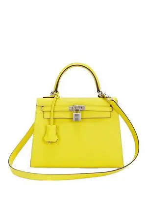 FWRD RENEW Hermes Epsom Kelly 25 Sellier Handbag - Jaune De Naples