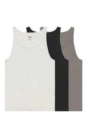 SKIMS Cotton Rib Tank 3-pack - Heather Multi