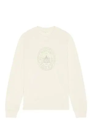 MUSEUM OF PEACE & QUIET Retreat Center Long Sleeve Shirt In White - Bone