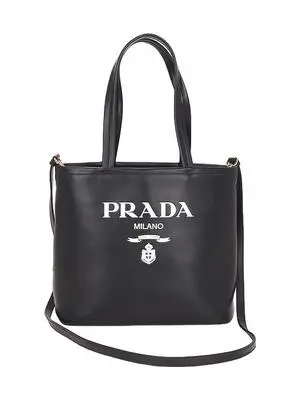 FWRD RENEW Prada Vitello Logo Tote - Black