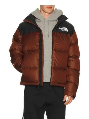 The North Face 1996 Retro Nuptse Jacket - Ember Soil & Tnf Black