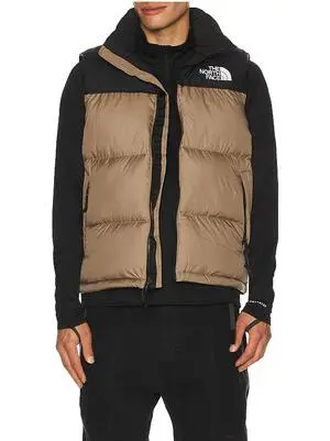 The North Face 1996 Retro Nuptse Vest - Mocha Brown & Tnf Black