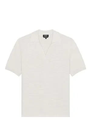 A.p.c. Livio Polo In Cream - Heathered Ecru
