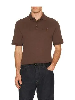 Polo Ralph Lauren Short Sleeve Soft Touch Polo In Brown - Nutmeg Brown Heather