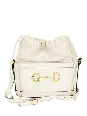 FWRD RENEW Gucci Horsebit 1955 Bucket Bag - Mystic White