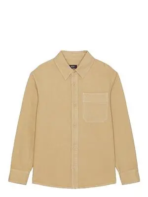 A.p.c. Basile Brodee Poitrine Surchemise - Beige
