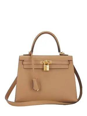 FWRD RENEW Hermes Epsom Kelly 25 Sellier Handbag - Chai