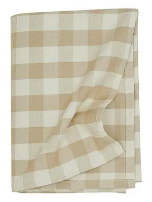 HAWKINS NEW YORK Essential Gingham Tablecloth - Ivory & Flax