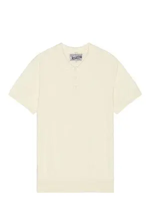 SCHOTT Schott Basket Weave Polo In White.