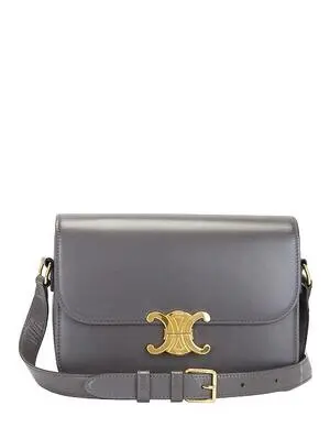 FWRD RENEW Celine Triomphe Shoulder Bag - Grey