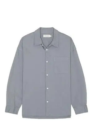 FRAME Relaxed Denim Shirt In Slate - Smoky Blue