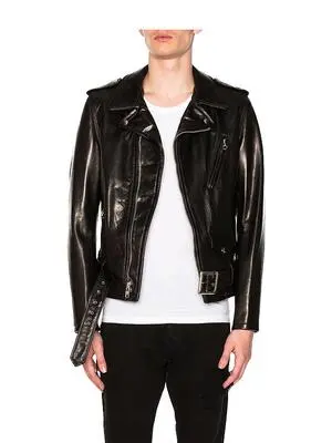 SCHOTT Pebbled Moto Jacket - Black