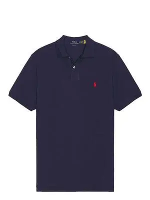 Polo Ralph Lauren Short Sleeve Mesh Polo In Navy - Newport Navy