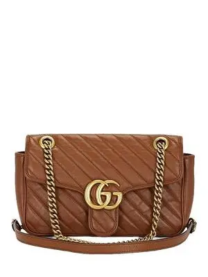 FWRD RENEW Gucci Gg Marmont Shoulder Bag - Tan