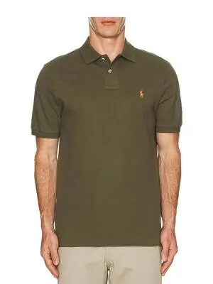 Polo Ralph Lauren Mesh Short Sleeve Polo In Olive - Canopy Olive
