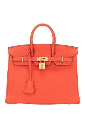 FWRD RENEW Hermes Togo Birkin 25 Handbag - Orange