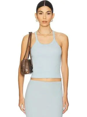 Eterne Rib Tank Top - Dusty Blue