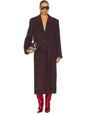 Attico Long Coat - Burgundy