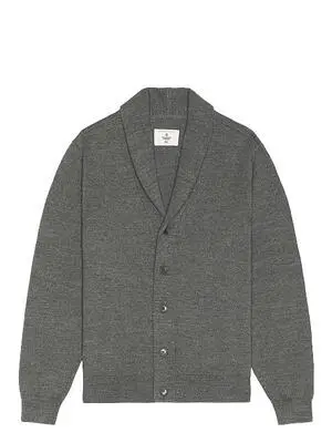 Reigning Champ Cotton Slub Laurel Cardigan - Heather Carbon