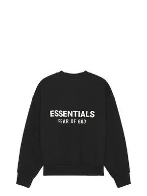 Fear Of God Classic Fit Fleece Crew Neck Sweatshirt - Jet Black