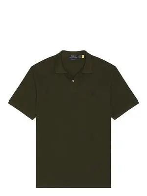 Polo Ralph Lauren Short Sleeve Mesh Polo In Green - Company Olive
