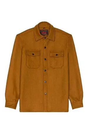 SCHOTT Cpo Wool Shirt In Brown - Coyote
