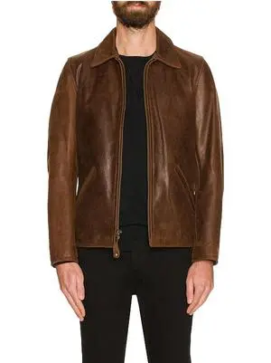 SCHOTT Waxy Buffalo Leather Sunset Jacket - Brown