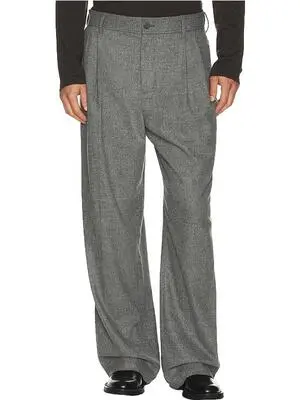 Simkhai Falcon Pleated Wide Leg Trouser - Charcoal Melange