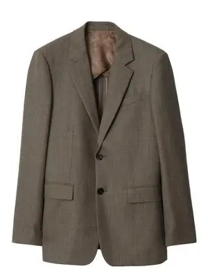 BURBERRY Sharkskin Wool Tailored Jacket
