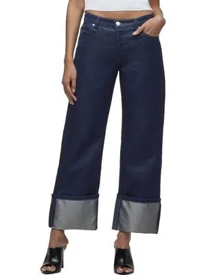 HUDSON JEANS Rosie High-Rise Wide Leg Cuffed Jean